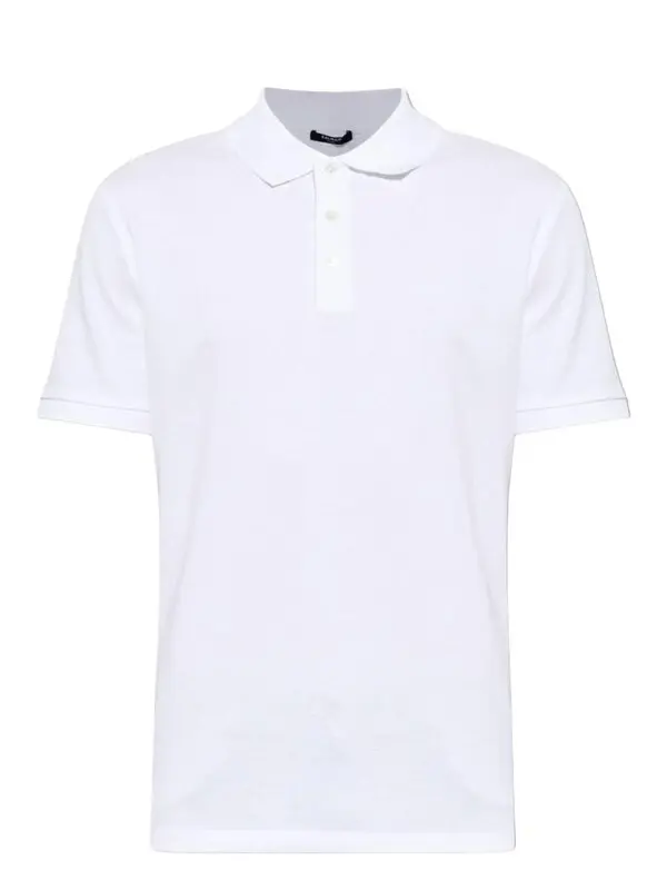 Balmain Logo Detailed Short Sleeved Polo Shirt - White