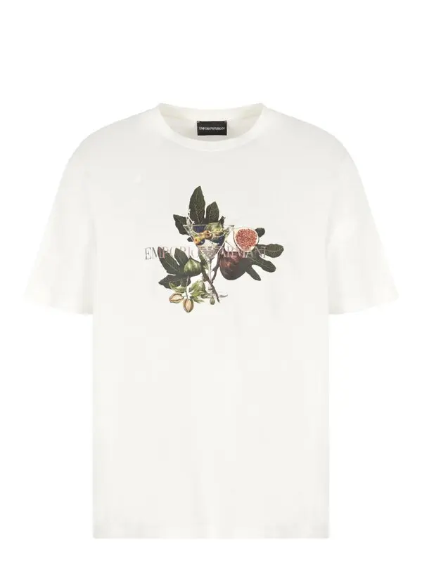 Emporio Armani Offwhite Crewneck Shortsleeve Tee - No