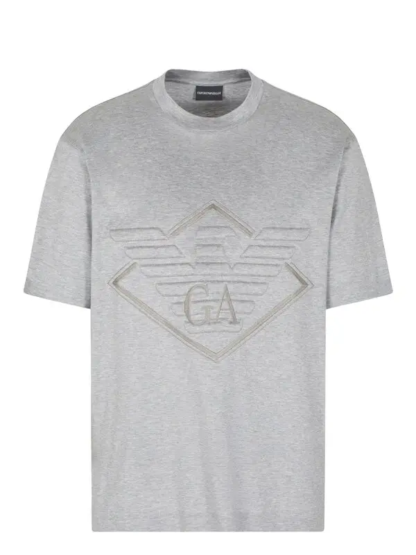 Emporio Armani Heather Grey Crewneck Shortsleeve Tee - Gray