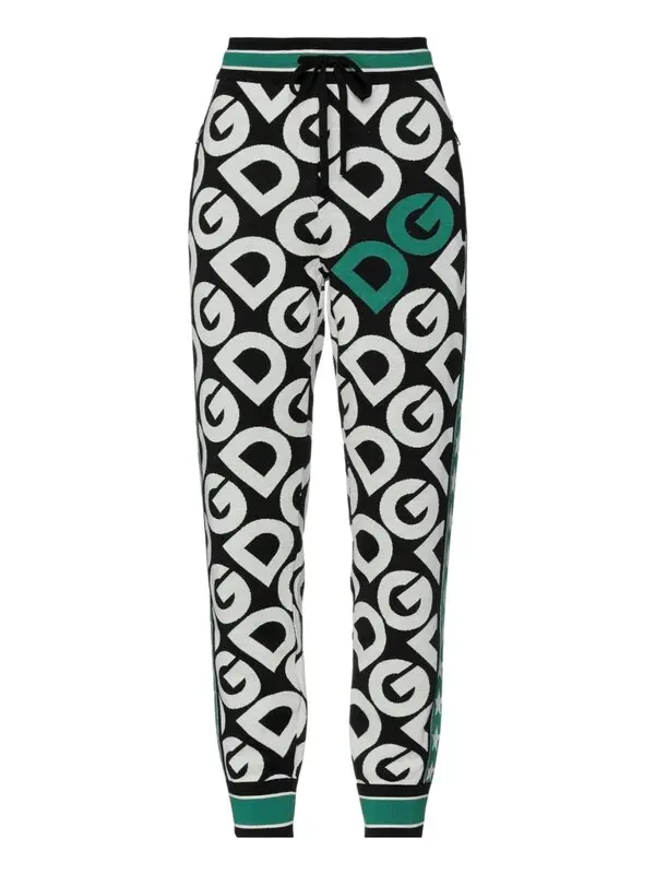 Dolce & Gabbana Lightweight Knit Logo Pants - Black