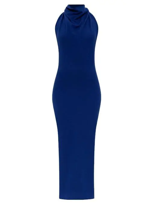 Givenchy Sleeveless High Neck Dress - Blue
