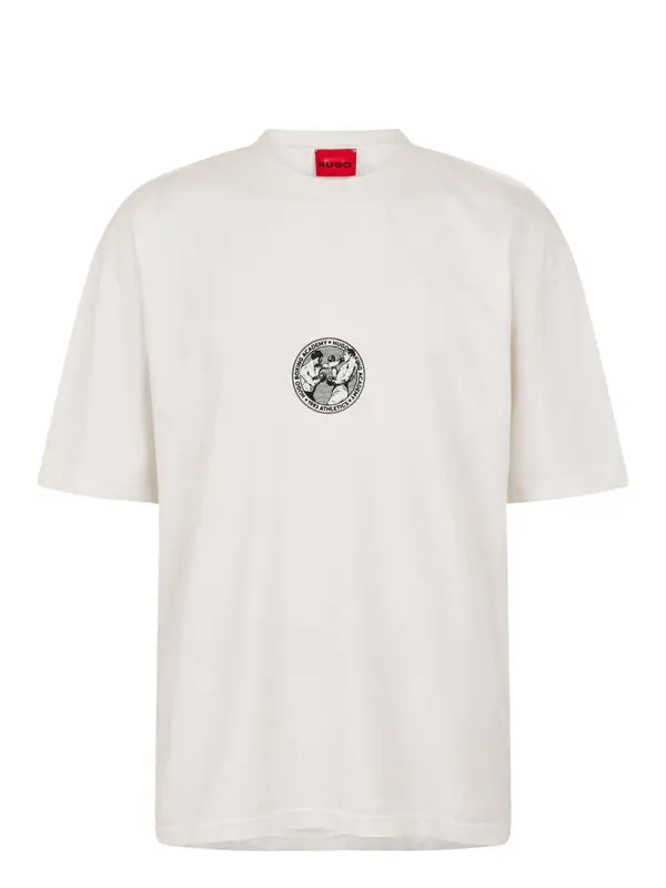 Hugo Boss Offwhite Crewneck Shortsleeve Tee - No