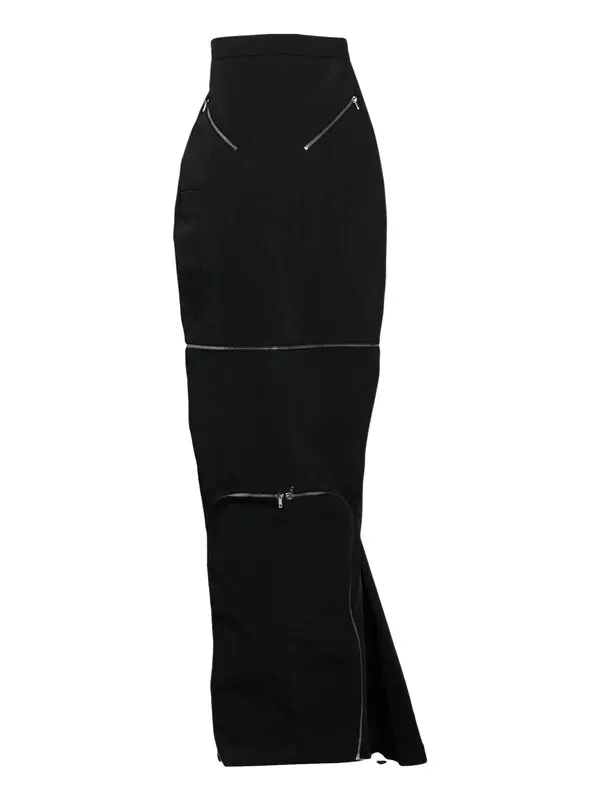 Rick Owens Midi Skirt With Detachable Embellishments - Black