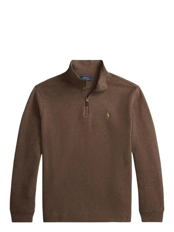 Polo Ralph Lauren Estate-rib Quarter-zip Sweater - Brown
