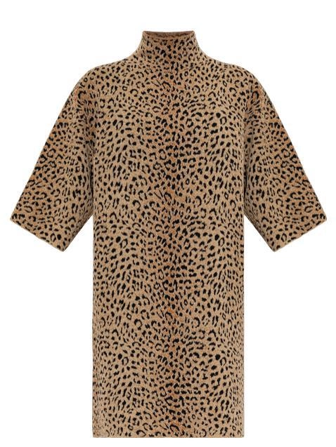 Givenchy Leopard Jacquard Mini Dress - Beige