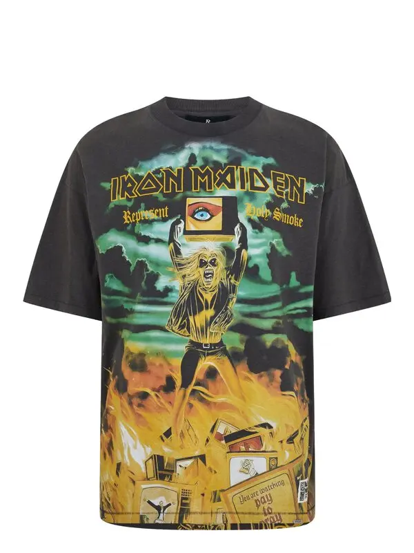 REPRESENT Oversized Printed Tshirt - Black