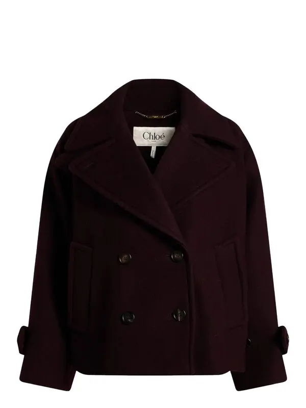 Chloé Double-breasted Felt Coat - Black