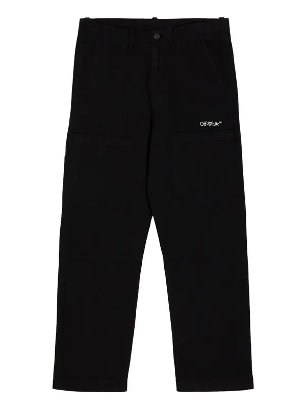 Off-White Logo Cargo Trousers - Black