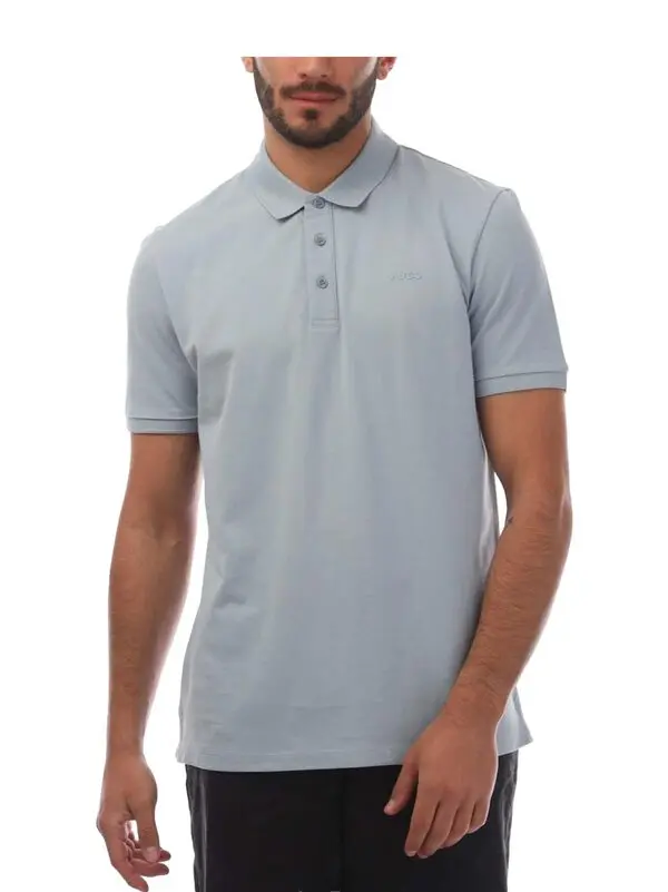 Hugo Boss Light Dustyblue Shortsleeve Polo Shirt - Blue