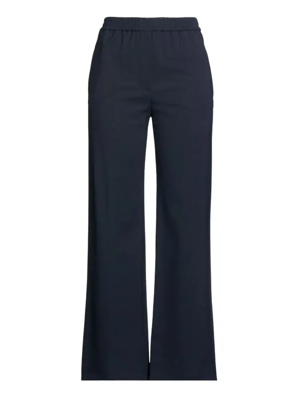 Max Mara Loose Straight-leg Pants With Drawstring Waist - Blue