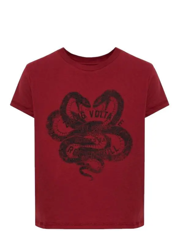 Zadig&Voltaire Printed Short Sleeve T-shirt - Red