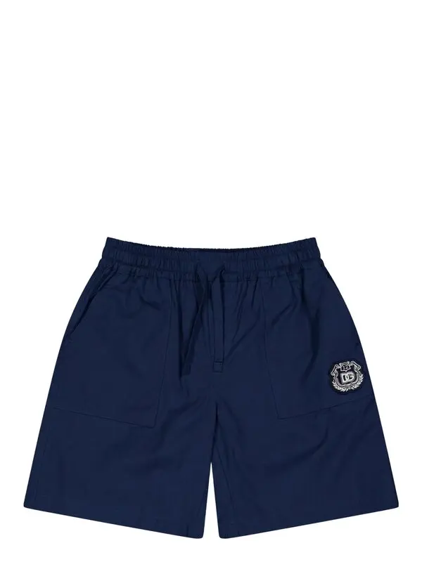 Dolce & Gabbana Logo Plaque Detail Shorts - Blue