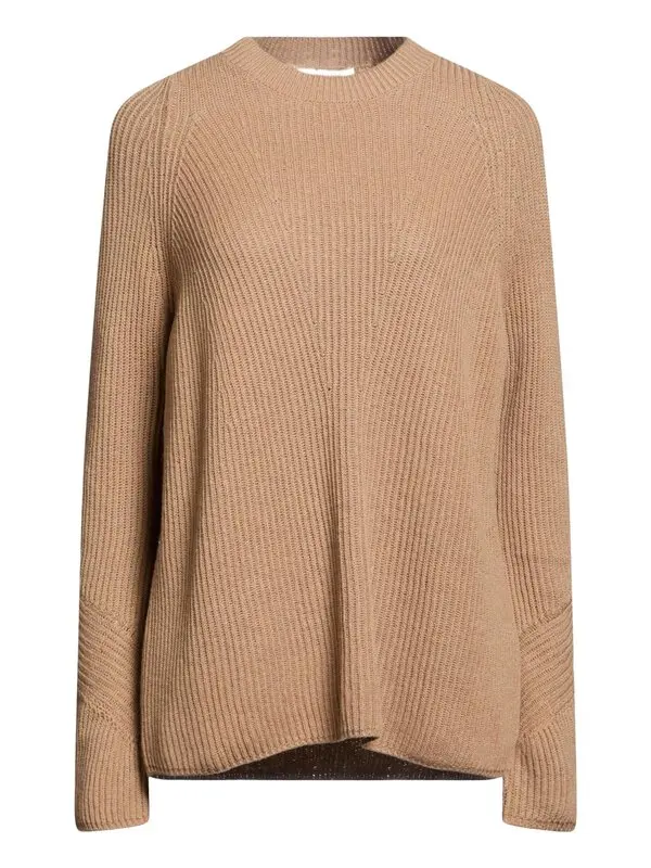 Max Mara Wool Ribbed-knit Crewneck Long Sleeve Pullover - No