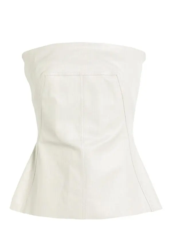 Rick Owens Cropped Denim Top - Gray
