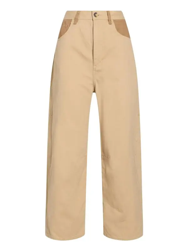 Rag & Bone Tapered Cotton Trousers - Beige