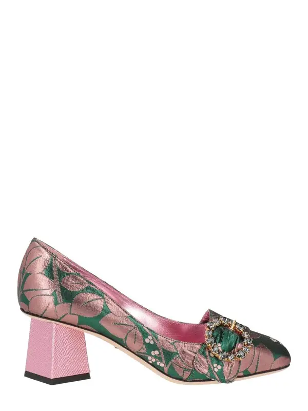 Dolce & Gabbana Square Toe Courts With Crystal Embellishment - No