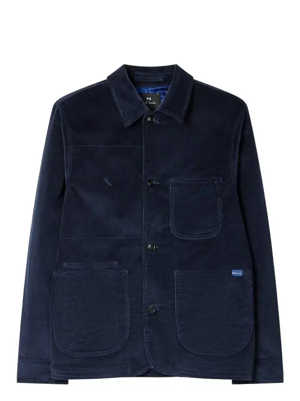 Paul Smith Navy Corduroy Work Jacket - Black