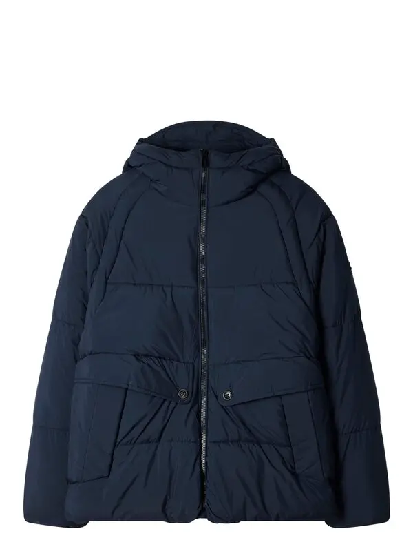 Paul Smith Navy Hooded Quilted Puffer Jacket - Black