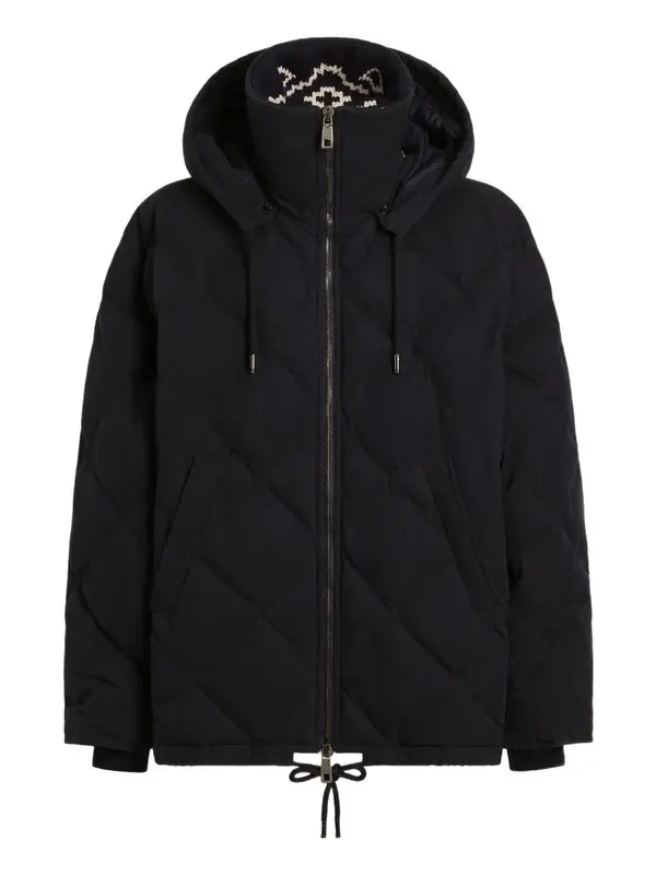 Dolce & Gabbana Quilted Cotton Padded Jacket - Blue