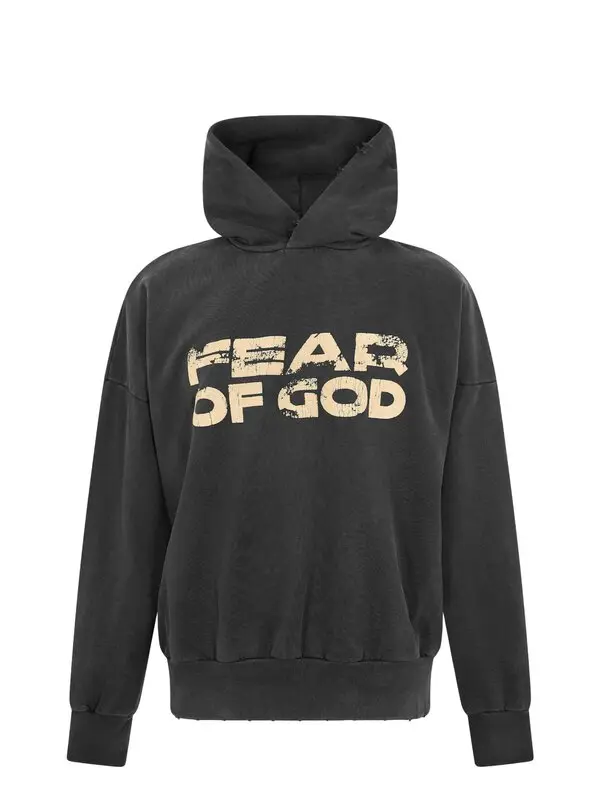 Fear Of God Vintage Washed Pullover Hoodie - Black