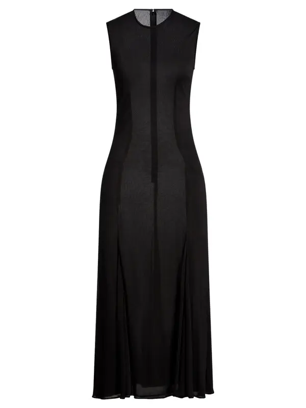 Dolce & Gabbana Sleeveless Crewneck Midi Dress - Black