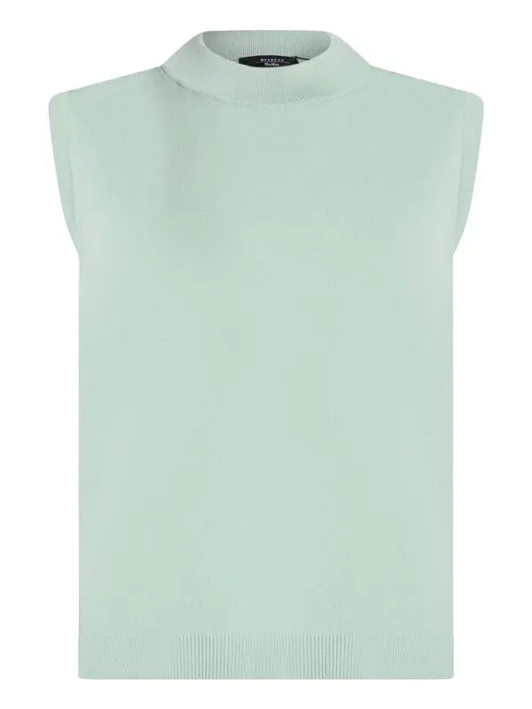 Max Mara Sleeveless Knit Crewneck Top - Green