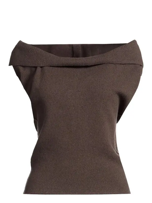 Rick Owens Cold-shoulder Knit Top - Grey