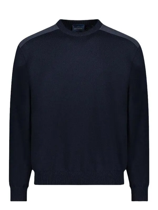 Paul & Shark Navy Crewneck Knit Sweater - Grey
