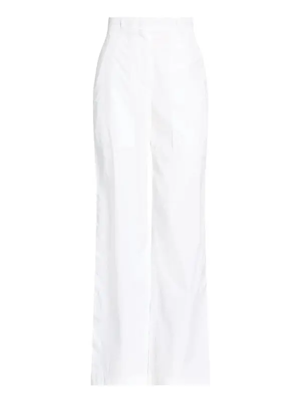 Max Mara Solid Color Wide-leg Trousers - White