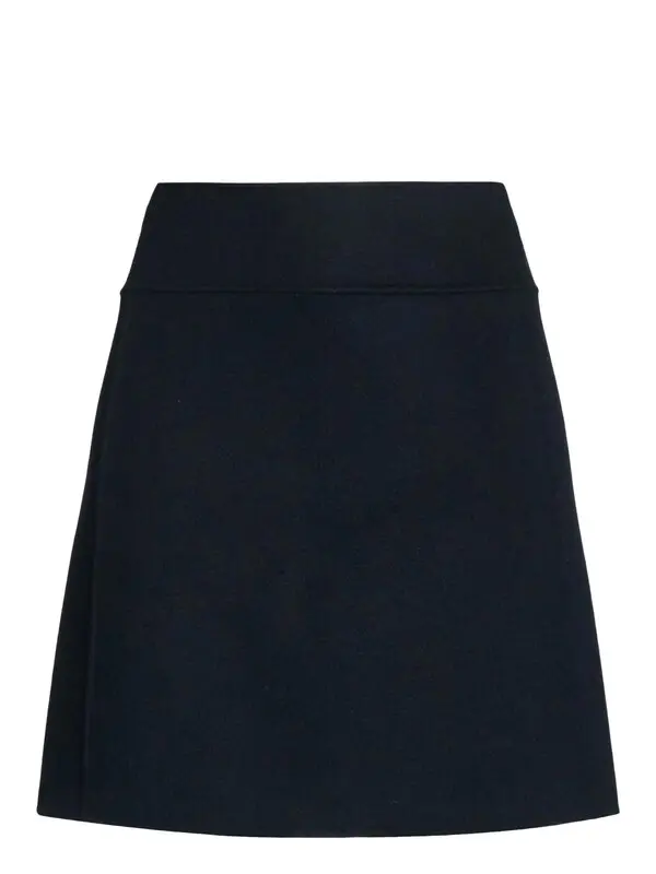 Max Mara Flared Wool Mini Skirt - Blue