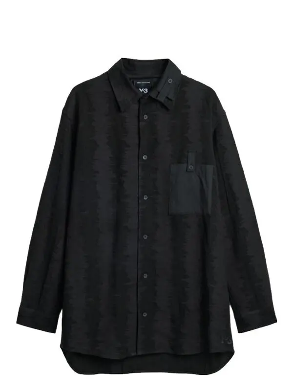 Y3 Long-sleeve Shirt With Decorative Stitching - Black