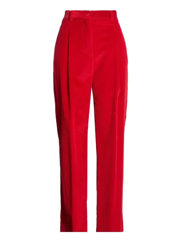 Max Mara Corduroy Straight-leg Pants - Red