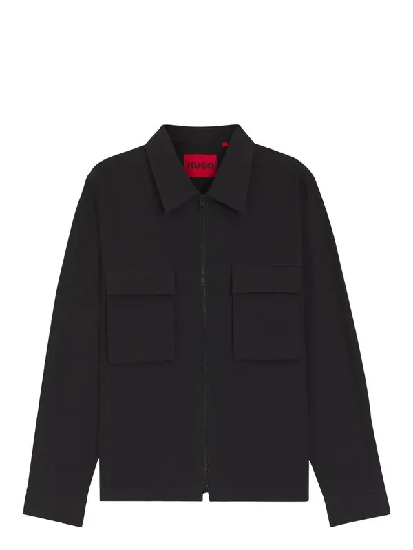 Hugo Boss Lapel Fullzip Jacket - Black