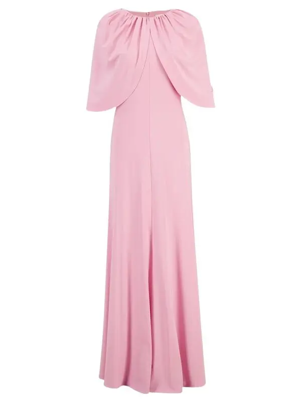 Roland Mouret Gown With Cape Effect - Pink