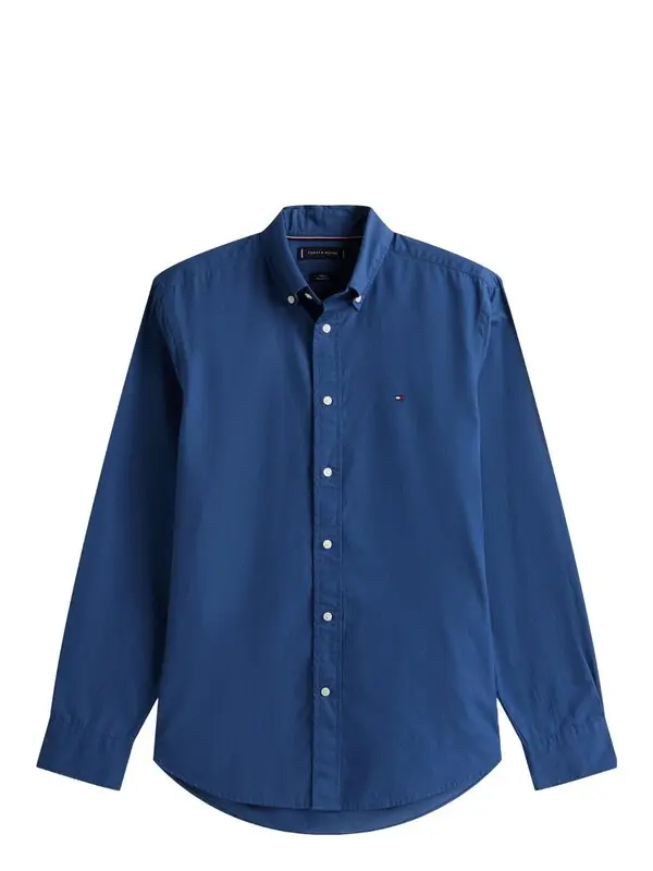 Tommy Hilfiger Long Sleeve Poplin Shirt - Blue