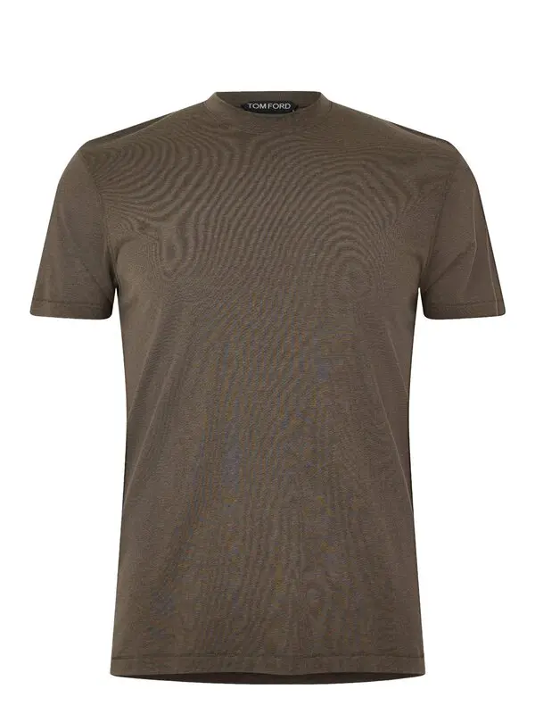 TOM FORD Minimal Shortsleeve Tshirt - Brown