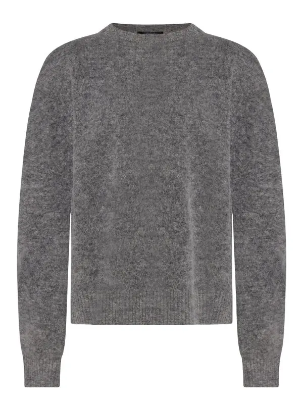 Max Mara Crew Neck Long Sleeve Pullover - Grey