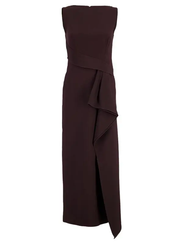 Roland Mouret Sleeveless Column Midi Dress - Brown