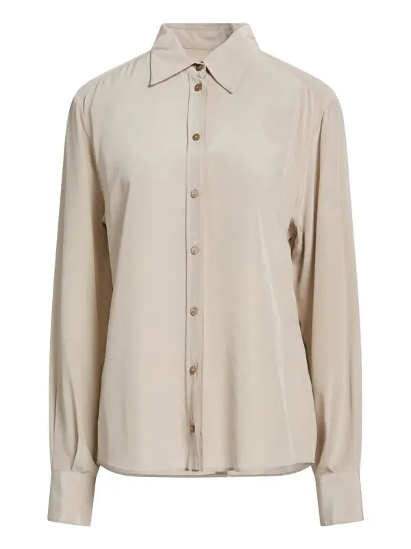 Dolce & Gabbana Solid Silk Shirt - Grey