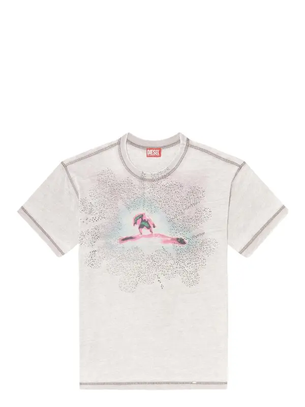 DIESEL® Minimal Crewneck Shortsleeve Tshirt - Grey