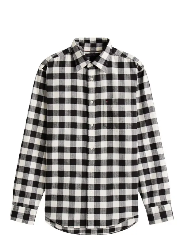 Tommy Hilfiger Blackwhite Gingham Longsleeve Shirt - Gray