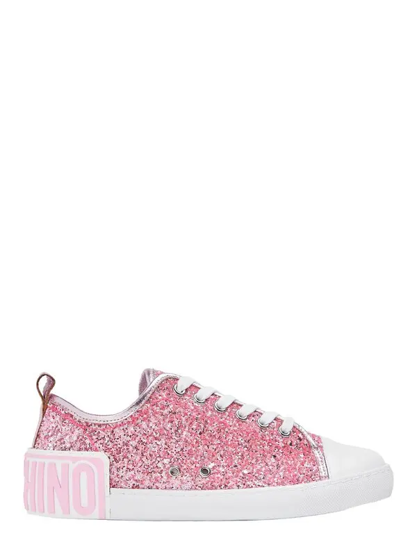 Moschino Glitter Low-top Sneakers - Pink