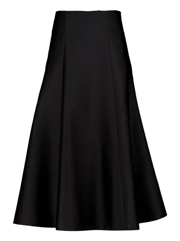 Roland Mouret Full Taffeta Midi Skirt - Black