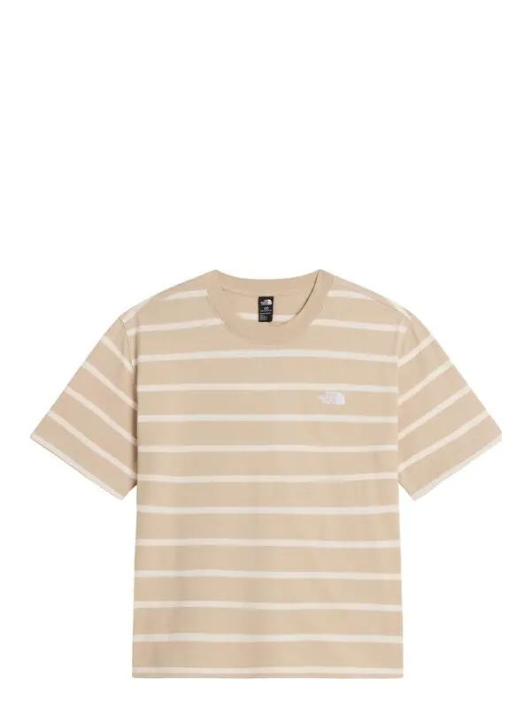 The North Face Khaki Stripe Short Sleeve T-shirt - Nude