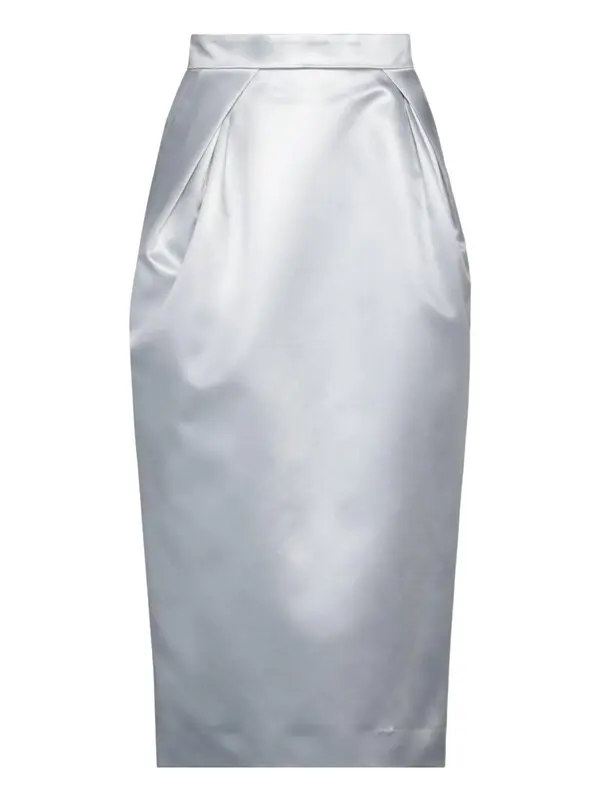 MAISON MARGIELA Pleated Satin Skirt - Grey