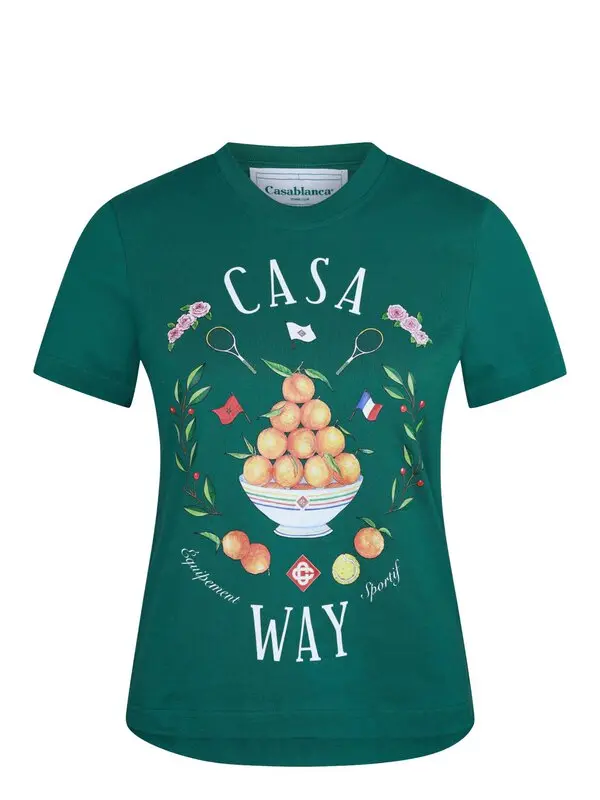 Casablanca Crewneck Short Sleeve T-shirt - Blue