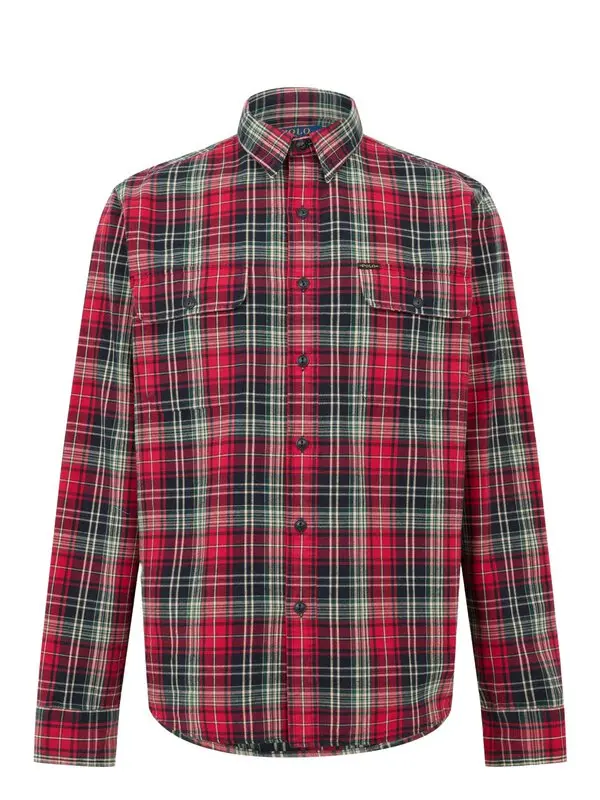 Polo Ralph Lauren Long-sleeve Flannel Patterned Shirt - Red