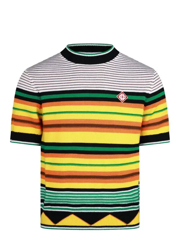 Casablanca Striped Knit Sweater - Multi-color