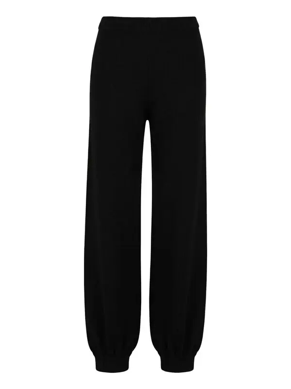 Max Mara Tapered Knit Trousers - Black