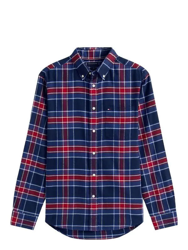 Tommy Hilfiger Check Long-sleeve Patterned Shirt - Blue